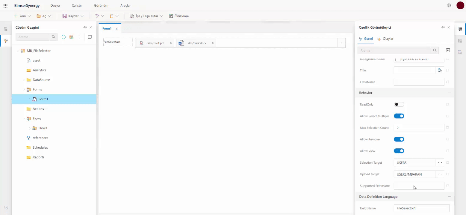 FileSelector | Bimser
